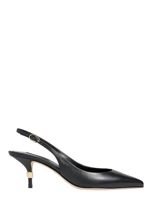 Dolce & Gabbana Leather Slingback Pumps - Black