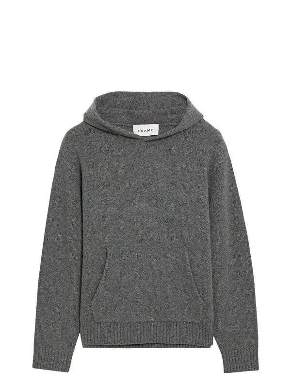 FRAME Mélange Cashmere Hoodie - Anthracite