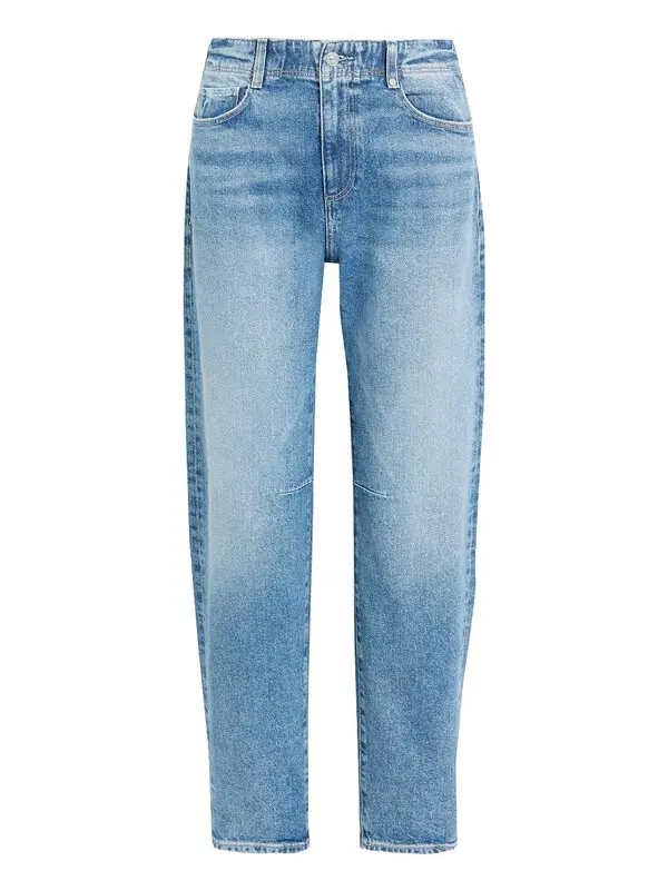Paige Alexis High-rise Barrel-leg Jeans - Mid Denim