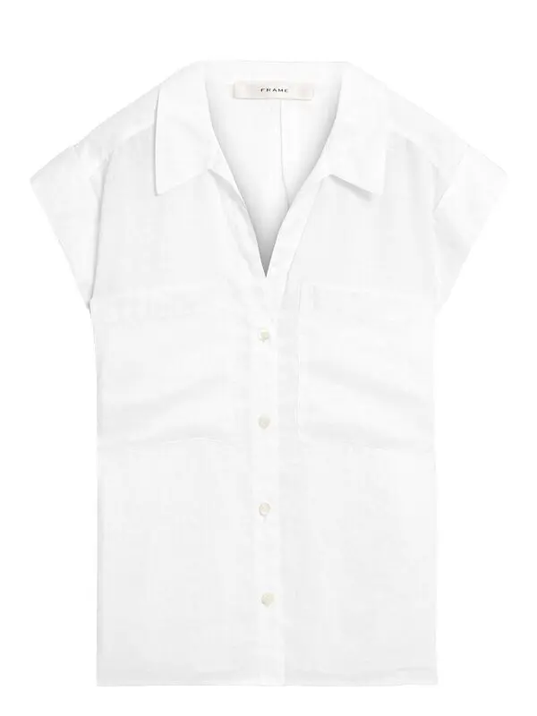 FRAME The Leisure Linen Shirt - White