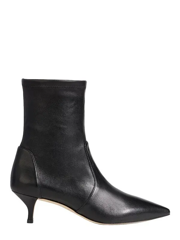 STUART WEITZMAN Mara 50 Leather Ankle Boots - Black