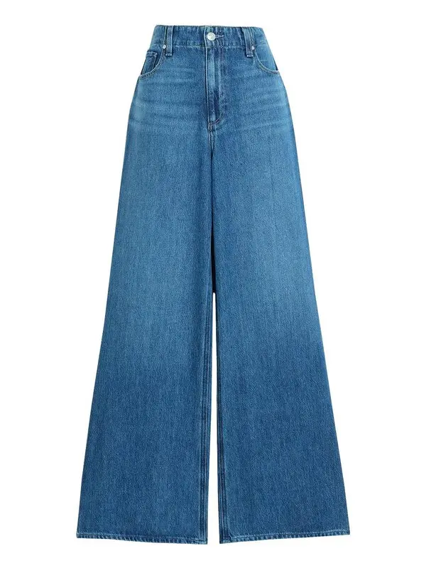 Paige Zoey High-rise Wide-leg Jeans - Mid Denim