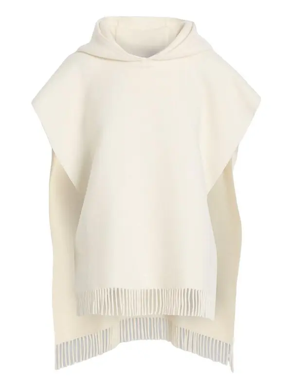 Brunello Cucinelli Wool-cashmere Felted Poncho - Ivory