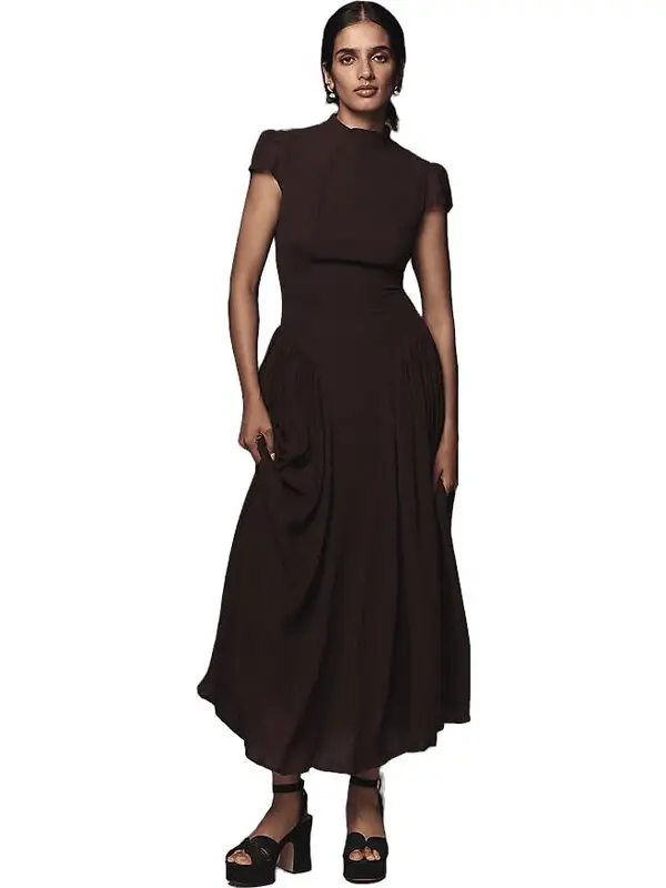 REFORMATION Maven Midi Dress - Mole