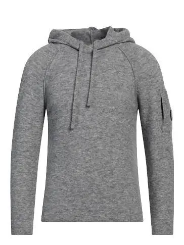 C.P. COMPANY Mélange Knit Hoodie - Grey