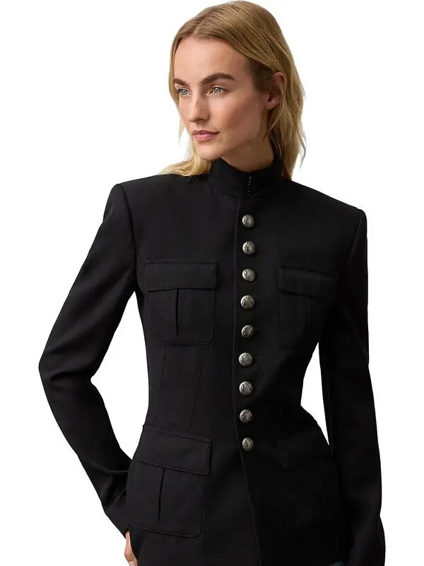 Ralph Lauren Eliza Grain De Poudre Jacket - Black