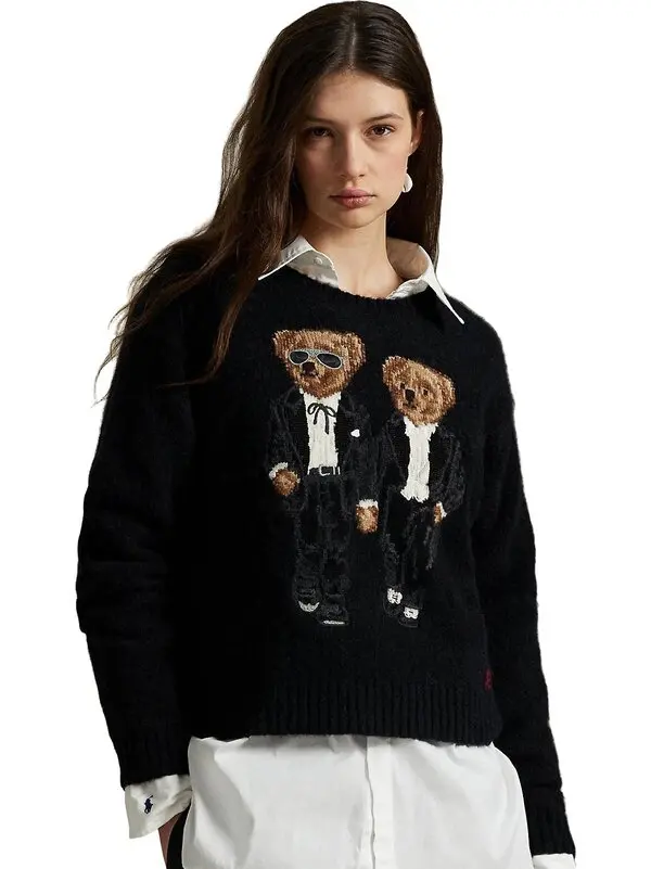 Ralph Lauren Ricky Tuxedo Bear Sweater - Polo Black Multi