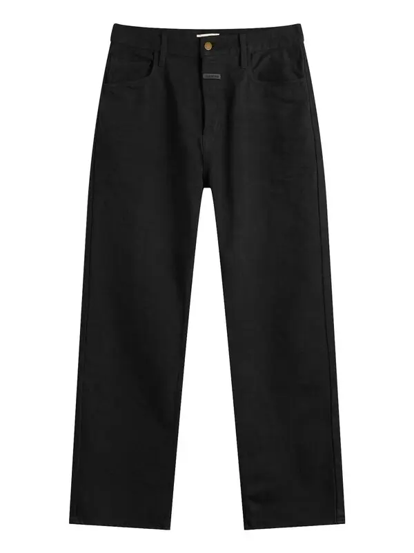 Fear Of God Straight 5 Pocket Jeans - Rinsed Black