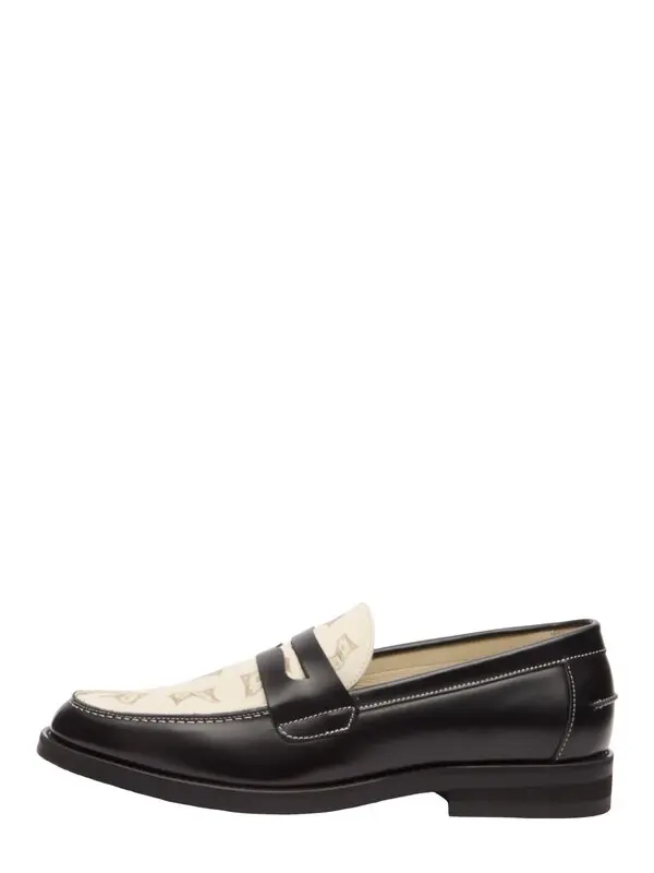 DUKE + DEXTER Wilde Dollar Bills Penny Loafer - Black/white