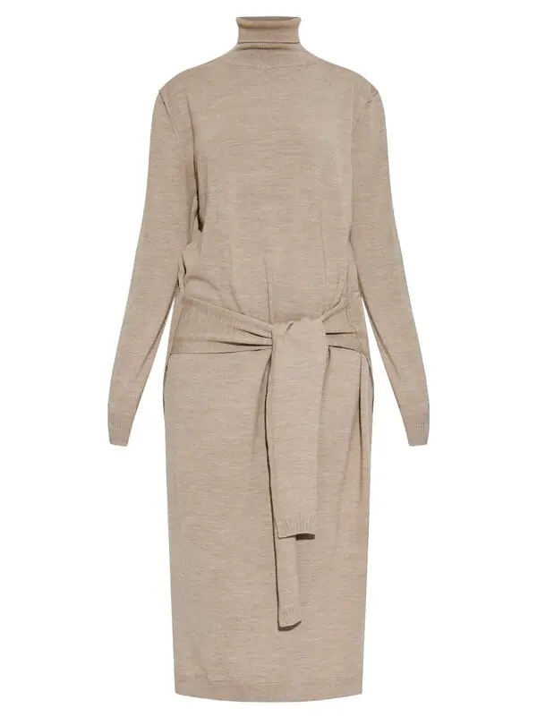 LEMAIRE Turtleneck Midi Dress - Beige