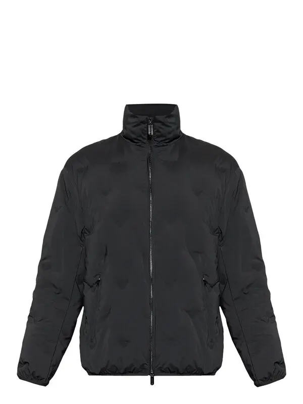 Emporio Armani Down Jacket With Stand-up Collar - Black
