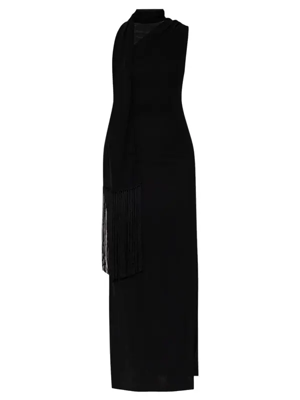 Acne Studios Gown With Scarf - Black