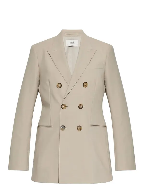 Ami Double-breasted Blazer - Cream