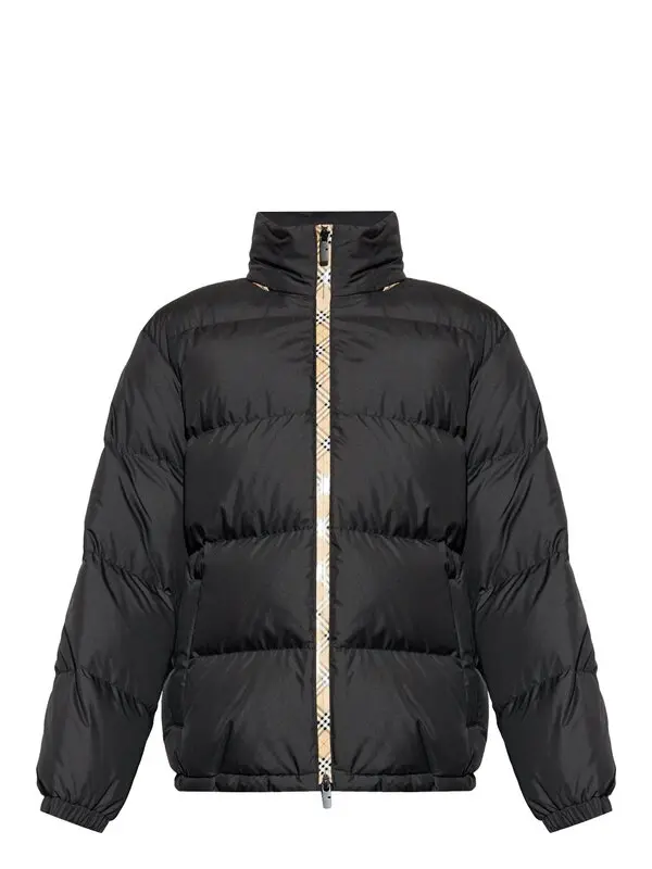 Burberry Quilted Down Jacket With Hood - Black