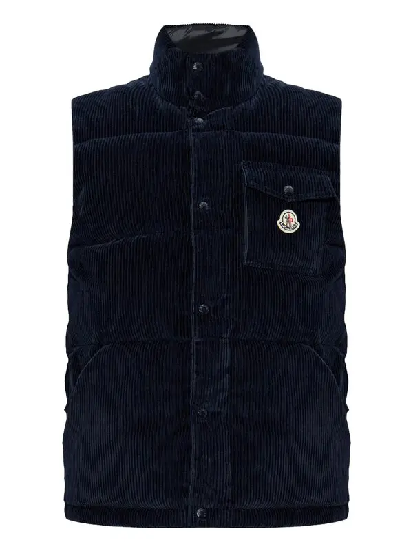 Moncler Agen Puffer Vest - Navy Blue