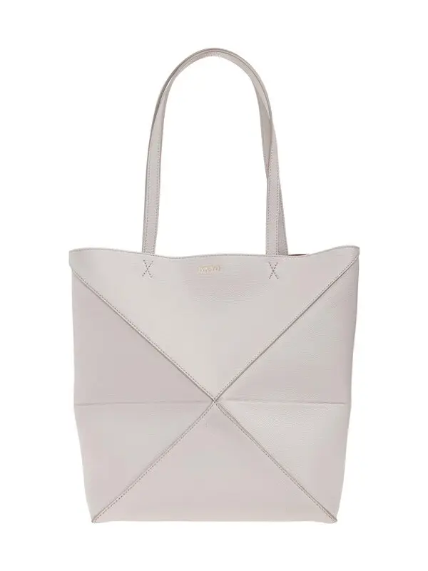 Loewe Puzzle Fold Medium Shopper Bag - Grey