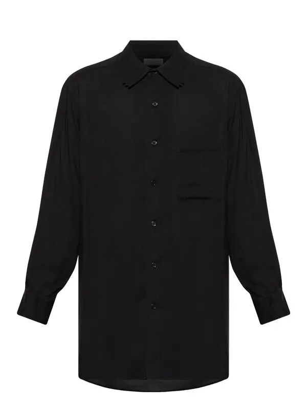Yohji Yamamoto Shirt With Pocket - Black
