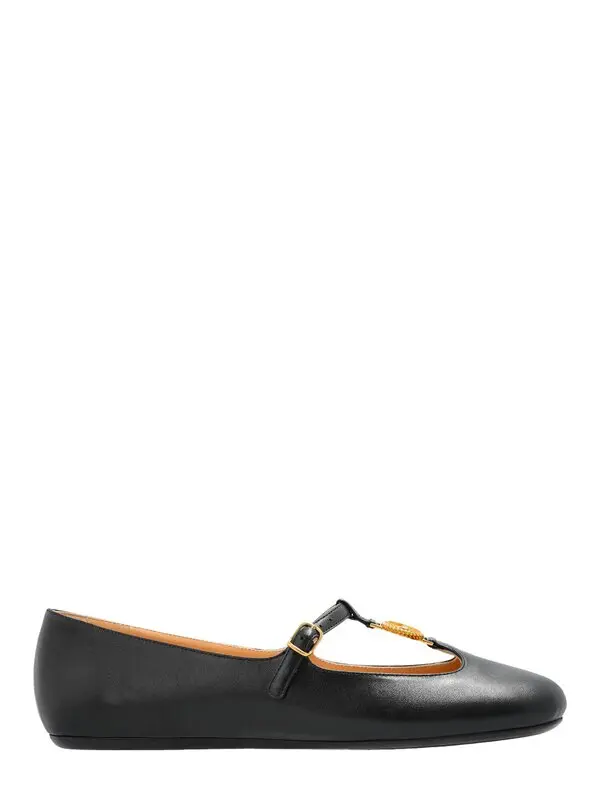 Chloé Leonare Leather Ballerinas - Black