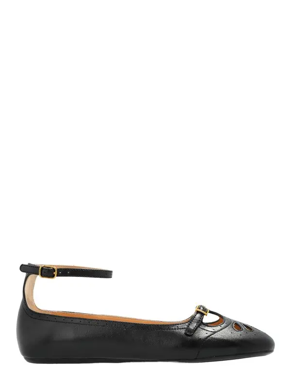 Chloé Leather Ballerinas - Black