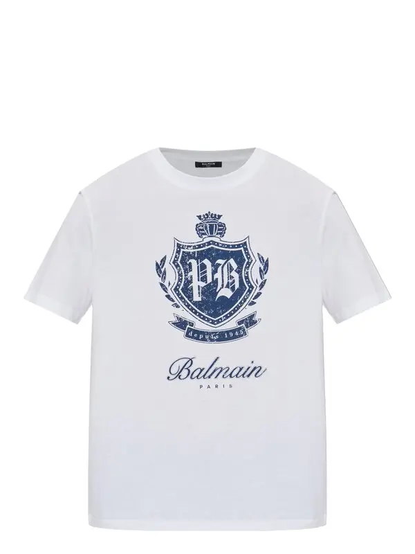 Balmain T-shirt With Printed Logo - White