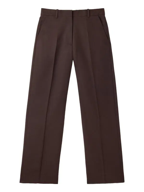 HOUSE OF DAGMAR Classic Suit Trousers - Chocolate Brown