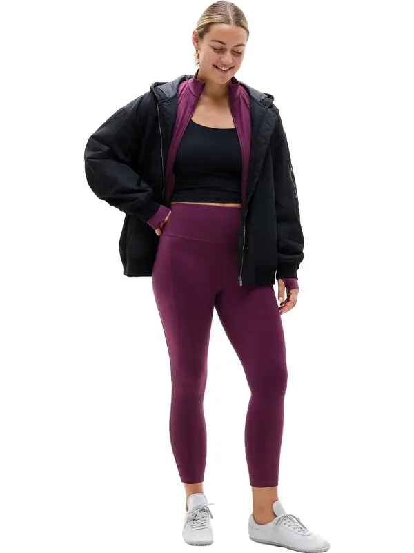 Athleta Salutation Stash High Rise 7/8 Legging - Plum