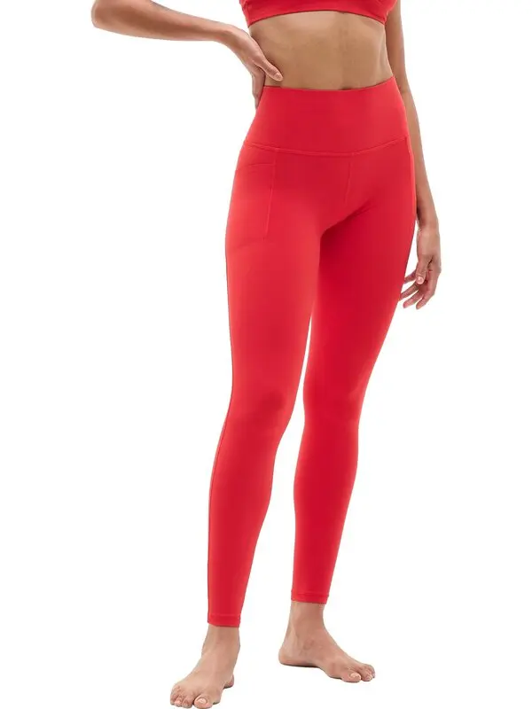 Athleta Salutation Stash High Rise Legging - Cardinal