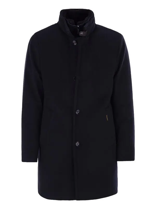 MOORER Bond Single-breasted Cashmere Coat - Blue