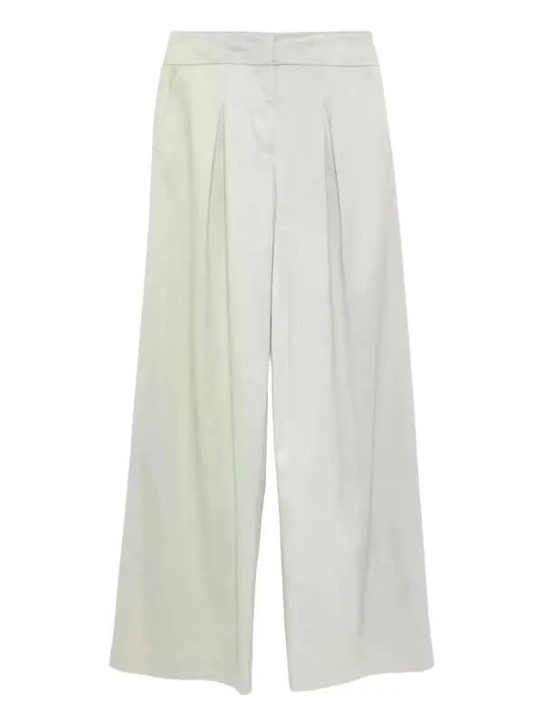 Peserico Pleated Wide Leg Trousers - Green