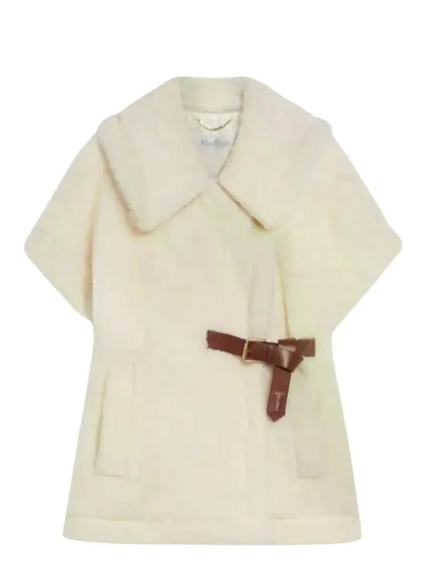Max Mara Belted Shearling Gilet - Neutrals