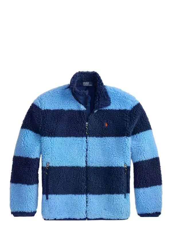 Polo Ralph Lauren Striped Fleece Jacket - Blue