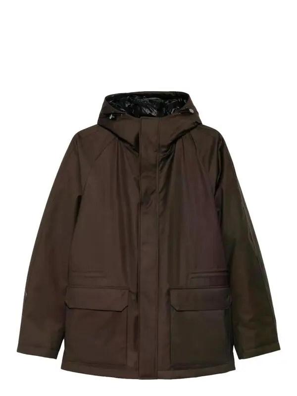 MONTECORE Hooded Padded Jacket - Brown