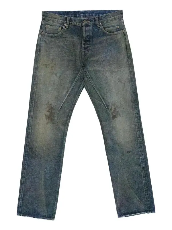 Rick Owens Distressed Straight-leg Jeans - Blue