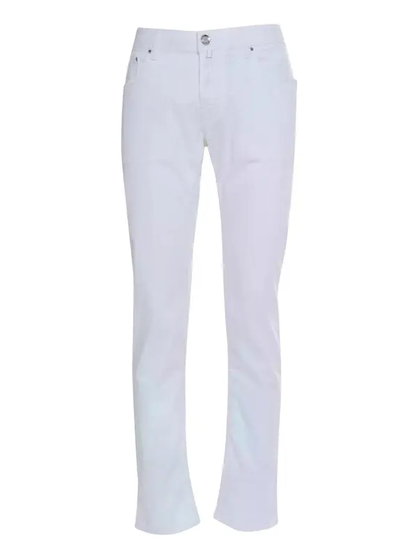 Jacob Cohen Five-pocket Straight Leg Jeans - White