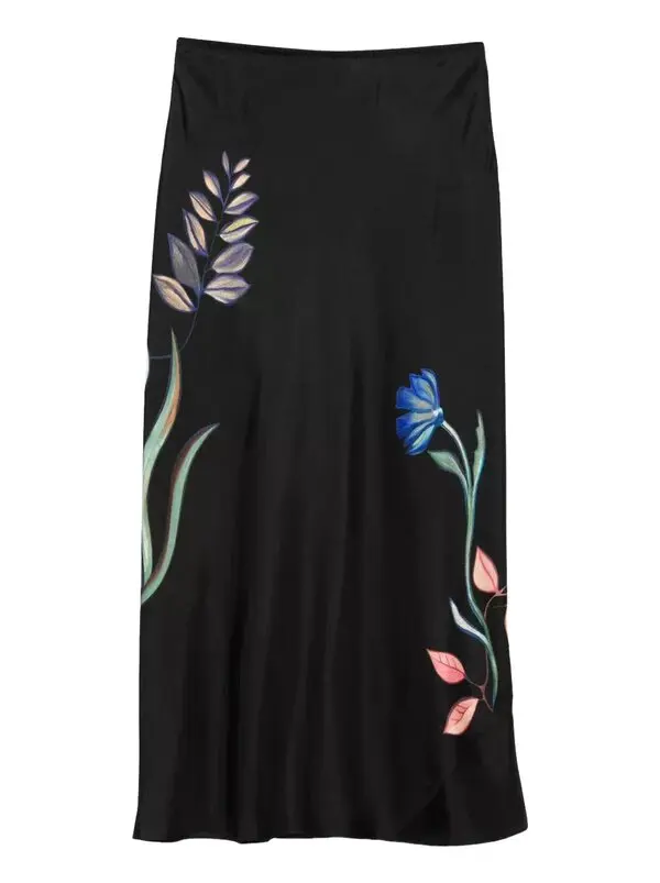 Dorothee Schumacher Floral Print Midi Skirt - Black