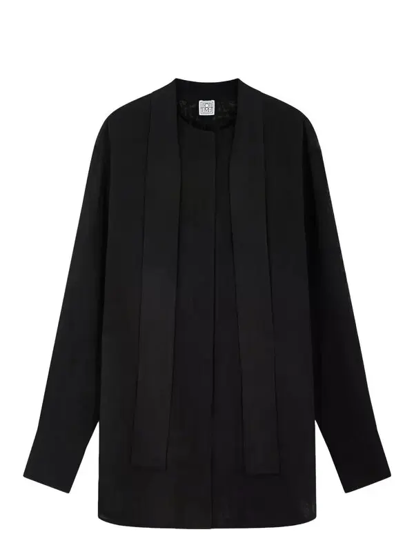 TOTEME Lavallière Long-sleeve Shirt - Black