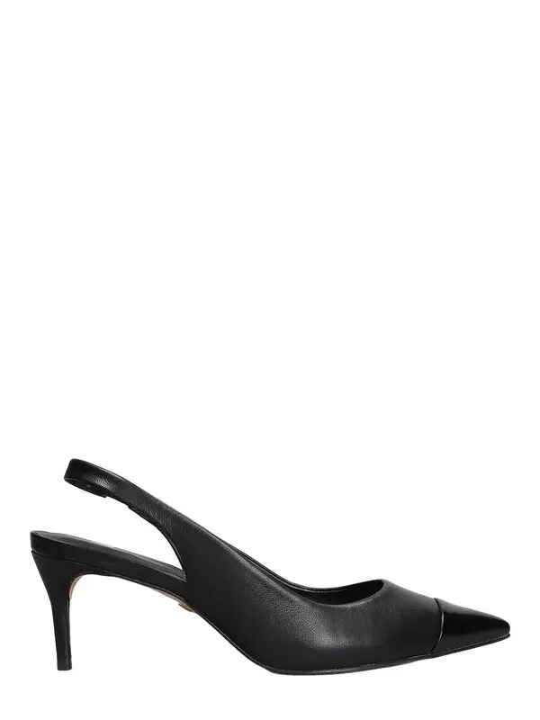 ANDREA CARRANO 70mm Leather Slingback Pumps - Black