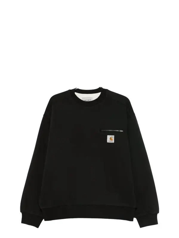 Carhartt Work In Progress Zip-pocket Sweatshirt - Black