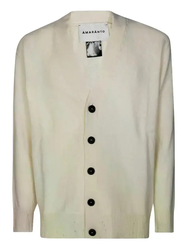 AMARANTO Buttoned Cardigan - Neutrals