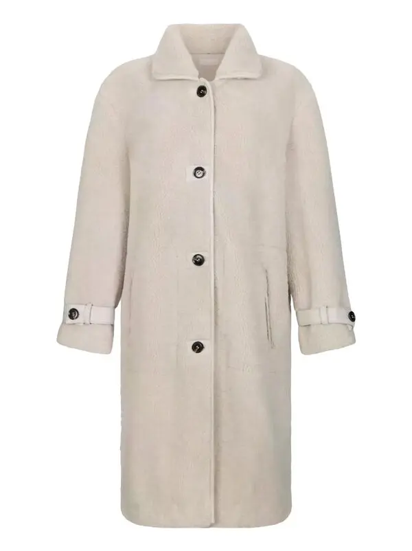 Liu Jo Teddy-texture Classic-collar Coat - Neutrals