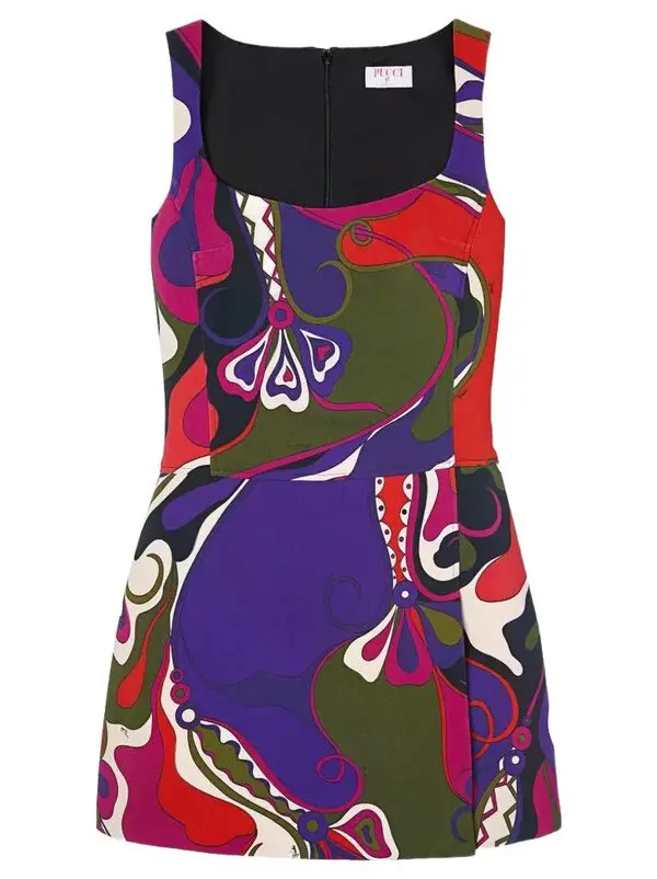 Emilio Pucci Printed Mini Dress - Purple