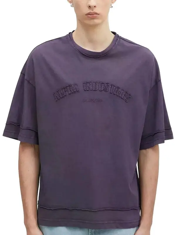 Alpha Industries Open Edge Embroidered T-shirt - Purple