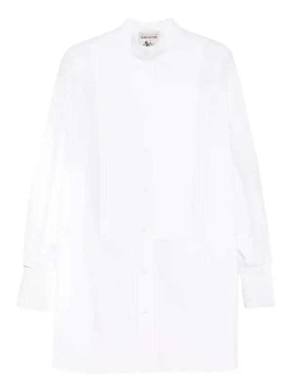 SEMICOUTURE Pleated Shirt - White