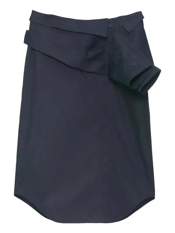 PUSHBUTTON Draped Skirt - Blue