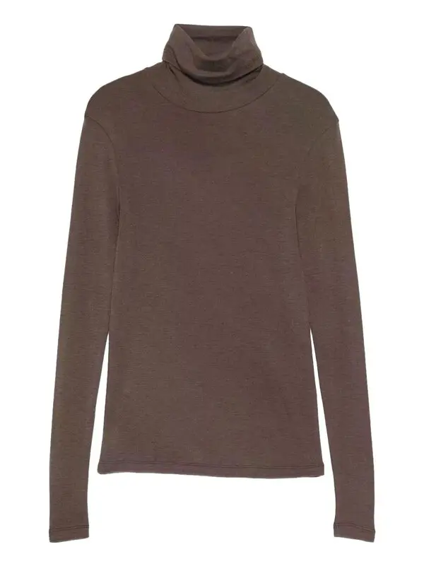 RÓHE Long-sleeve Turtleneck Top - Brown