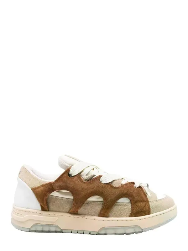 SANTHA Panelled Sneakers - Neutrals