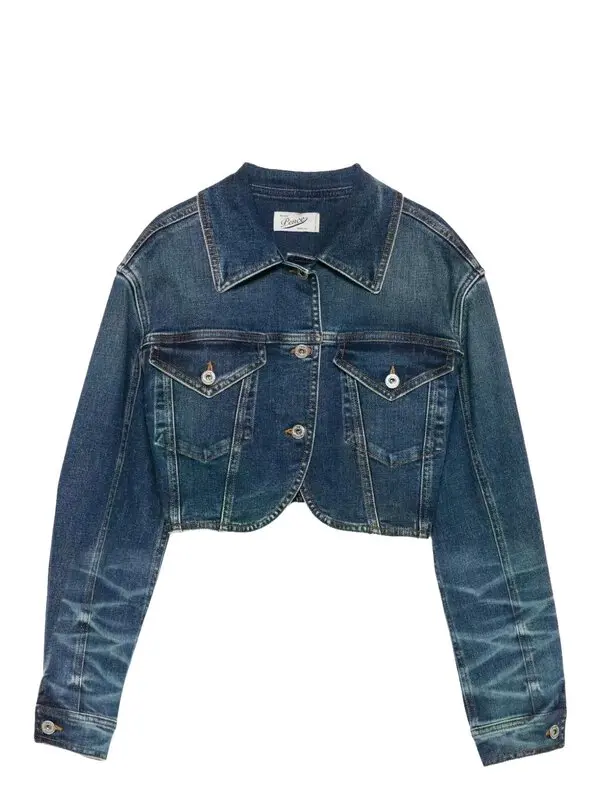 PENCE 1979 Whiskering-effect Denim Jacket - Blue