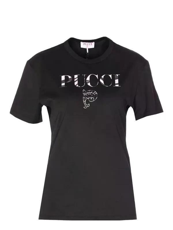 Emilio Pucci Logo-graphic T-shirt - Black
