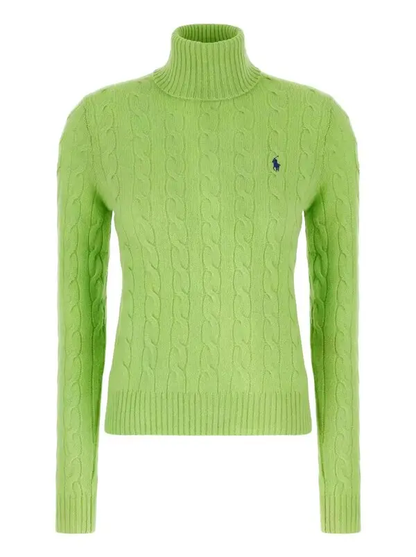Polo Ralph Lauren Cable-knit Turtleneck Sweater - Green