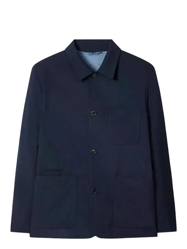 Paul Smith Button-fastening Patch-pockets Suit Jacket - Blue